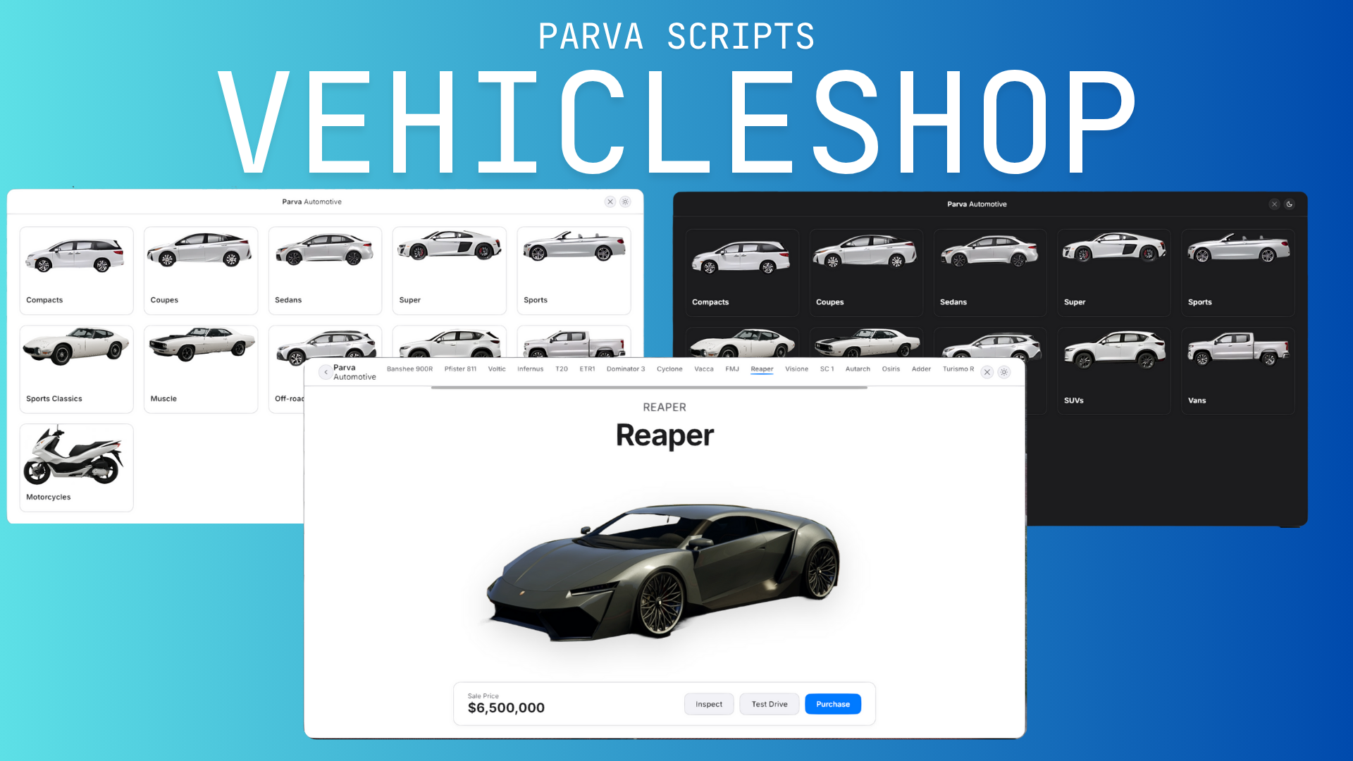 Fivegift - VEHICLESHOP | PARVA | QB/QBX/ESX